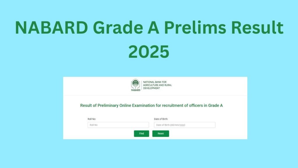 NABARD Grade A Prelims Result 2025 - examresult.info